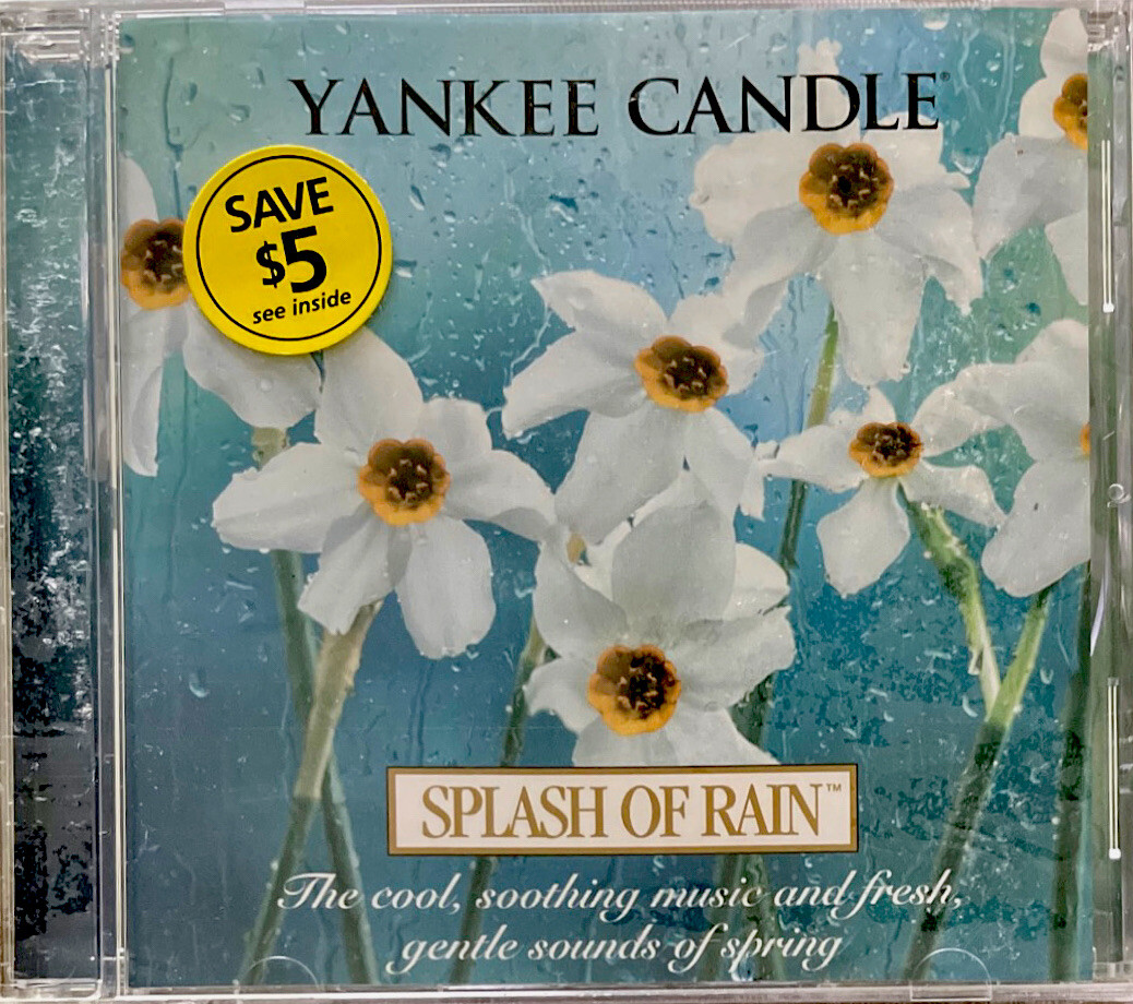 New ASMR Yankee Candle CD Splash of Rain Soothing Music and Gentle Sounds Spring | eBay