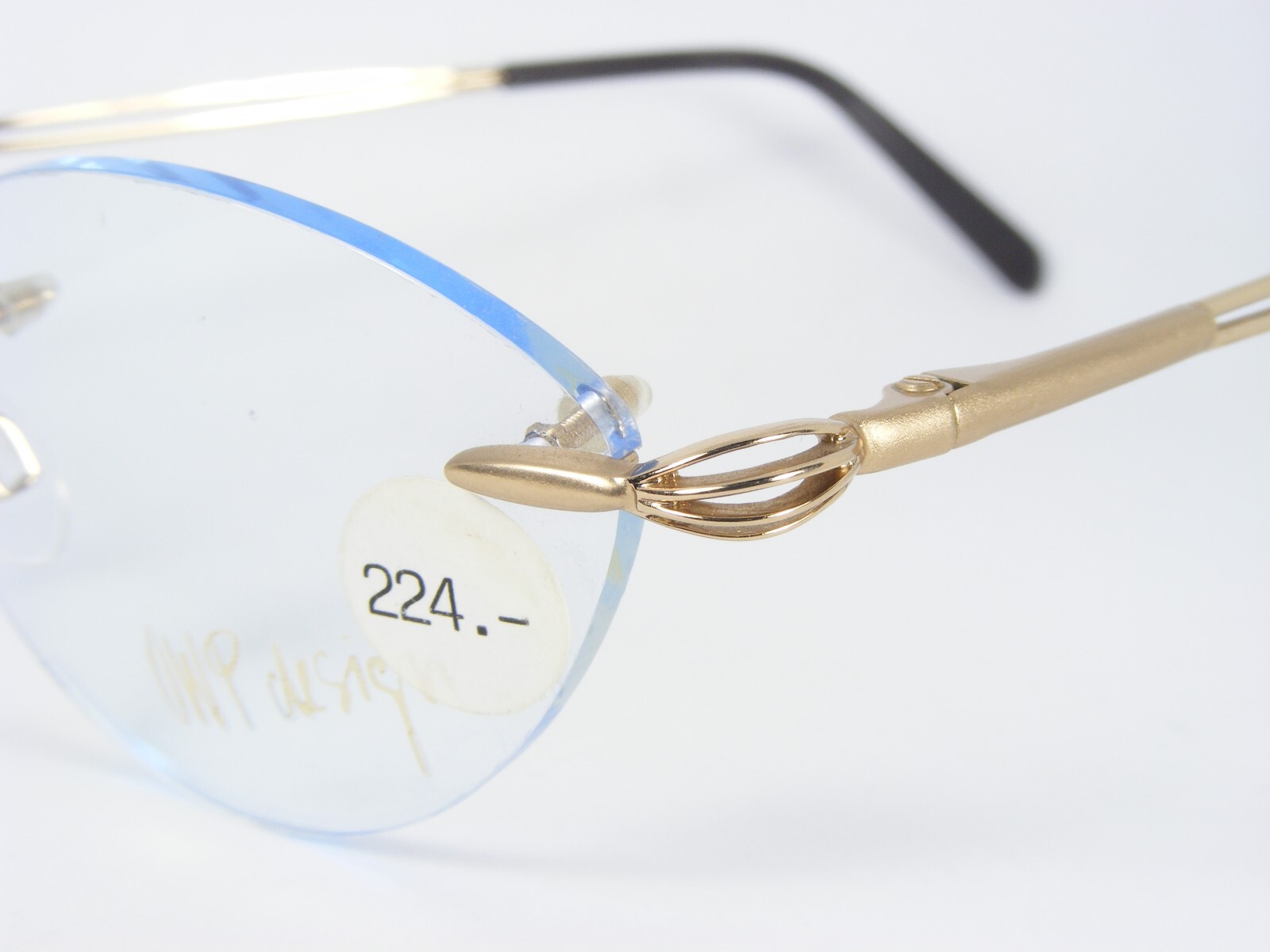 OWP design Mod.1551 031 GOLD EYEGLASSES GLASSES RIMLESS 52-18-135mm ...
