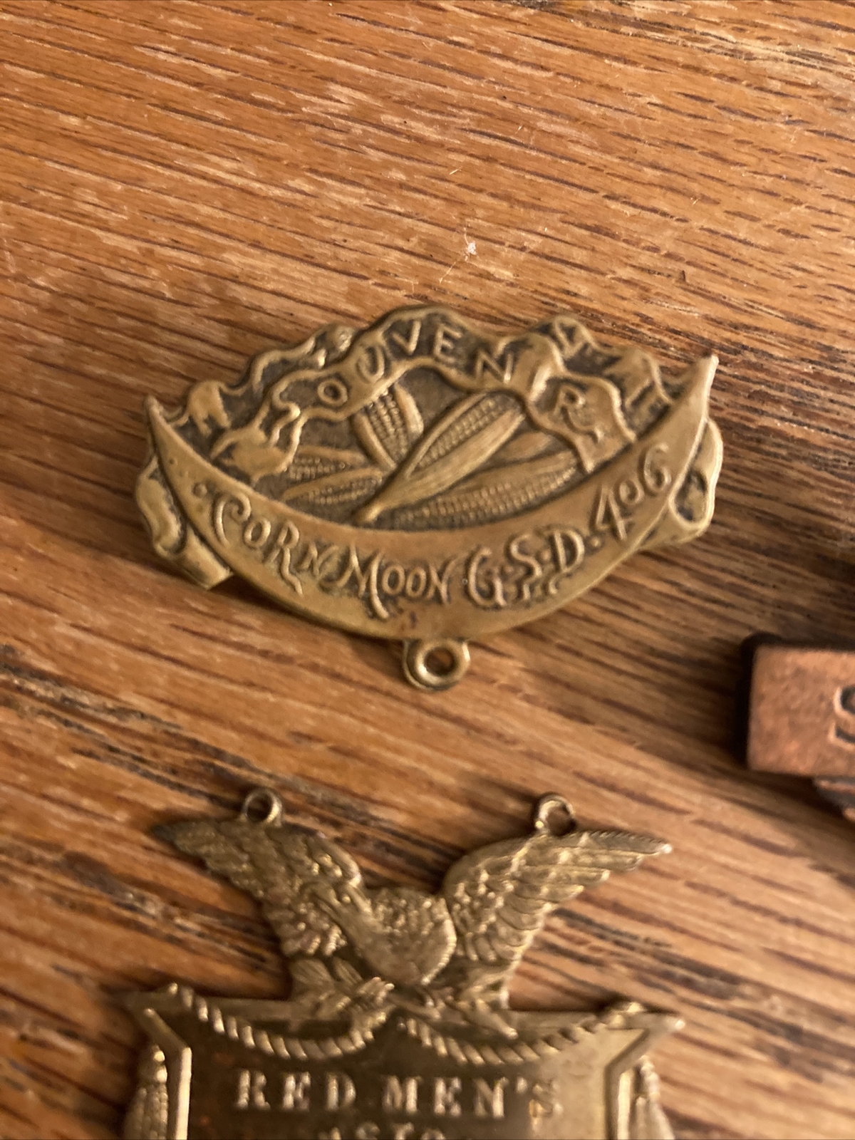 Improved Order of Red Men Redmen IORM TOTE Lot 3 Ribbon Emblems 1898 ...