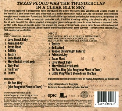 STEVIE RAY VAUGHAN AND DOUBLE TROUBLE TEXAS FLOOD [LEGACY EDITION] NEW ...