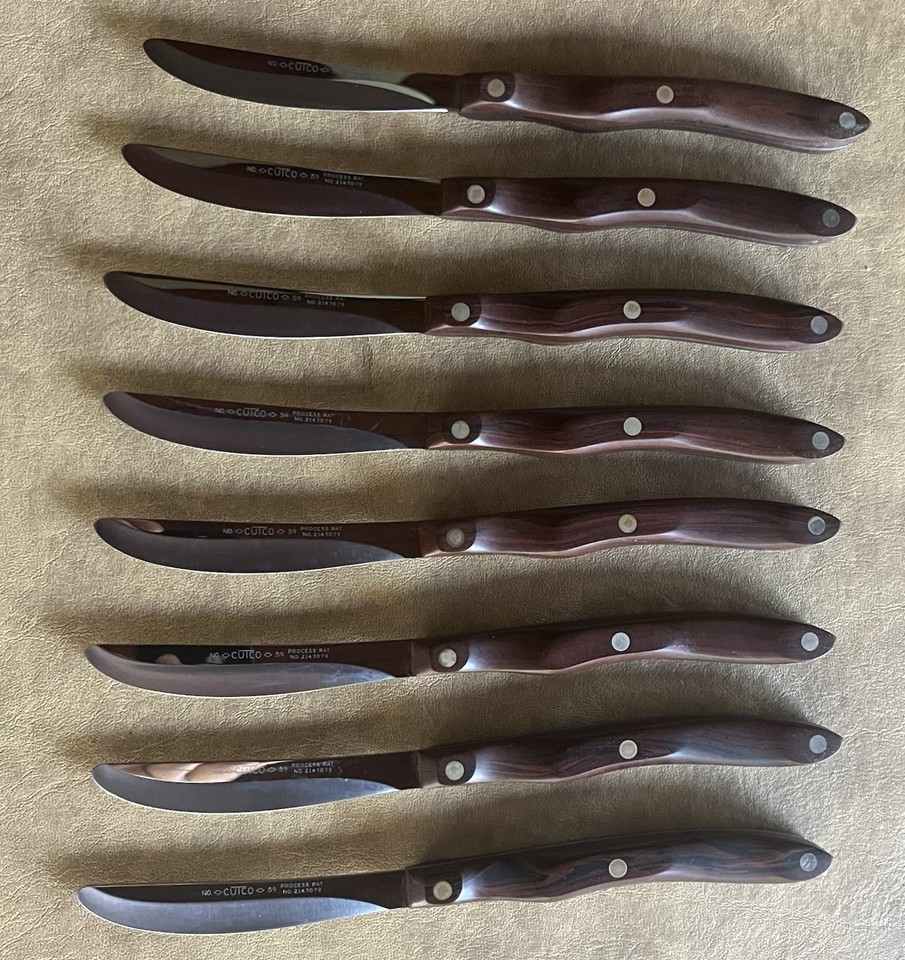 Vintage Cutco Orange Swirl Smooth Edge Table Knives Set of 8 | eBay