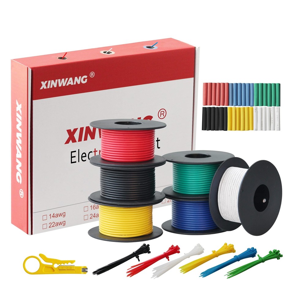 18 Gauge Electrical Wire,18 awg Wire-XINWANG 18 Gauge Stranded Tinned ...