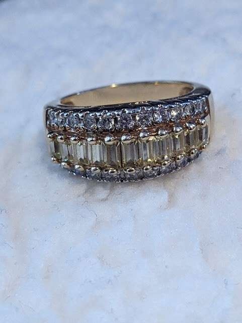 HSN Exclusive 925 Sterling Silver, Gold Vermeil Plate Yellow Baguette ...
