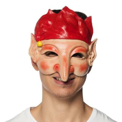 Elf Mask Half Face Painted Latex Over Foam Holiday Christmas Character ...
