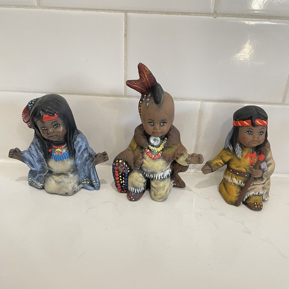 Native American Christmas Nativity Scene Kimple Ceramic Pottery Bisque ...