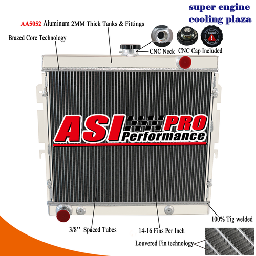 3 Row Aluminium Radiator For Chrysler Valiant CM CL 6 Cylinder Petrol 4 ...