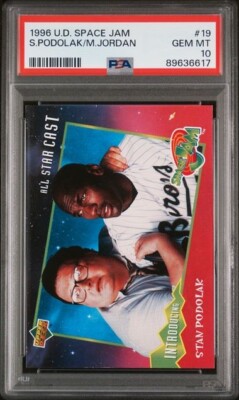 1996-97 Upper Deck Space Jam Michael Jordan & Stan Podolak #19 PSA 10 ...