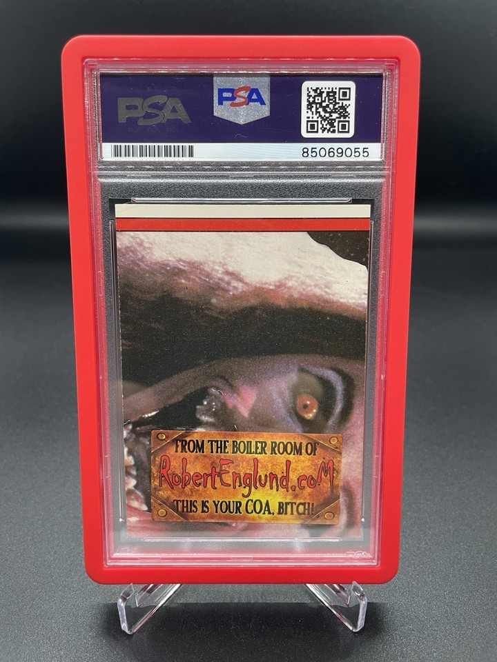 PSA Auto Robert Englund 1988 Topps Fright Flicks Sticker Freddy Krueger ...