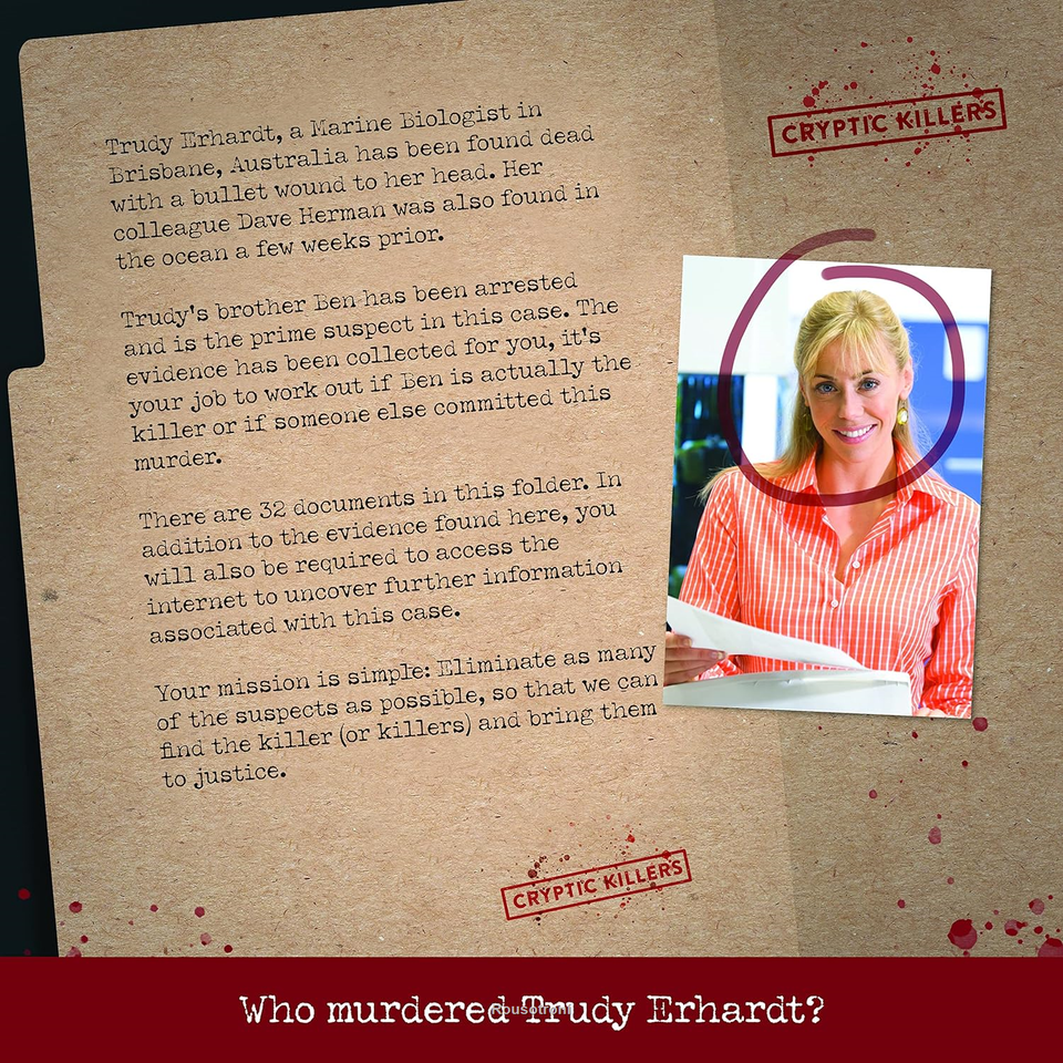 Unsolved Murder Mystery Game Cold Case Files Investigation Cryptic