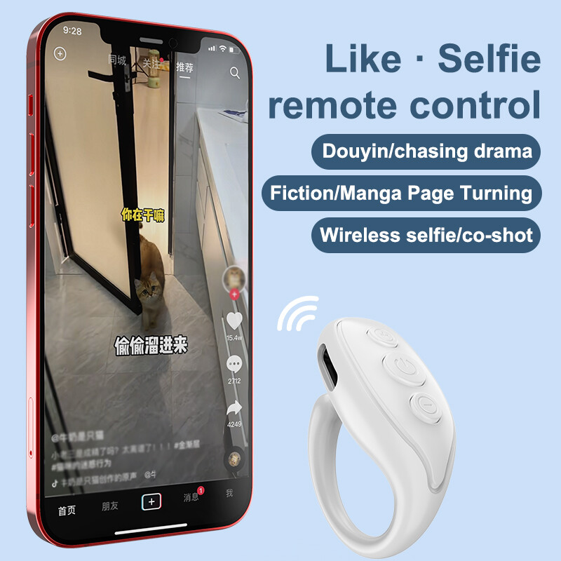 Phone Bluetooth-compatible Ring Remote Controller Wireless Page Turner ...