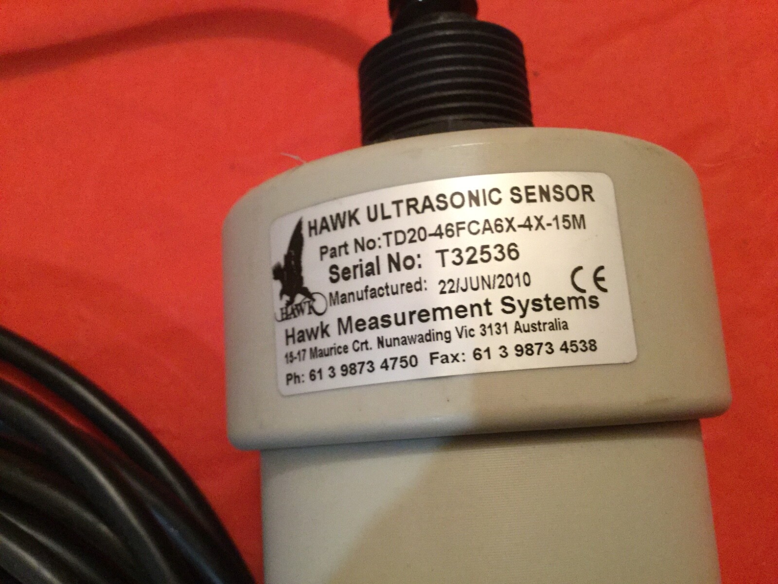 HAWK TD20-46FCA6X-4X-15M Ultrasonic Sensor | eBay