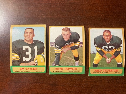 A lot Of 1963 Green Bay Packers Topps Football cards Jim Taylor ...
