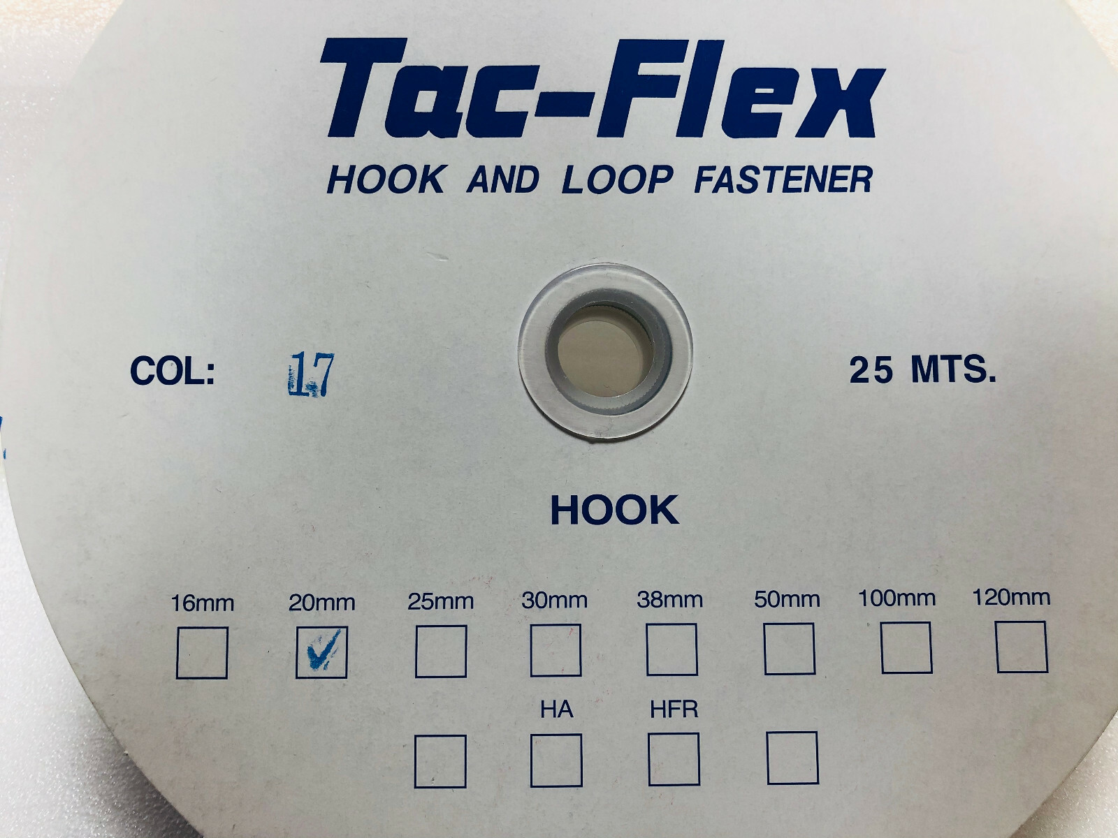 Tac-Flex Hook Fastener 20 mm Width 25 M Length Black Hook Fastener Reel ...