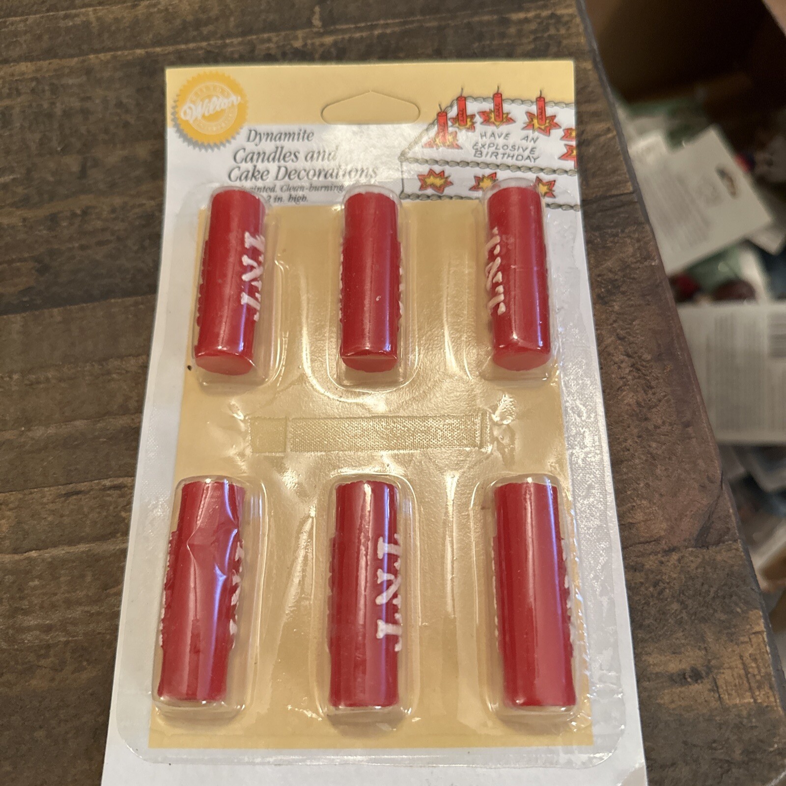 VINTAGE 1993 WILTON TNT BIRTHDAY CANDLES 6PK ( 2 in high ) | eBay