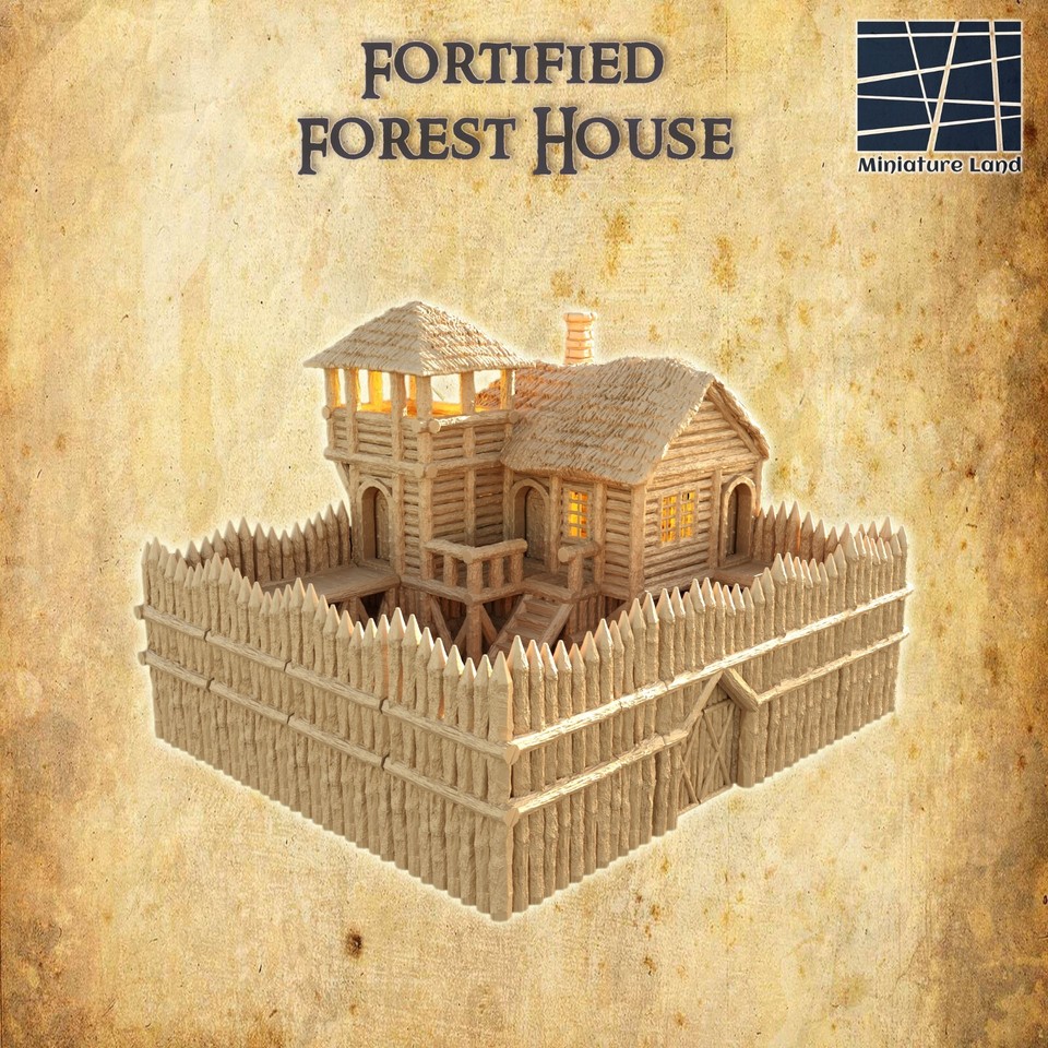 Log Palisade Colonial Frontier Outpost Fort 28mm Pirate Terrain D&D ...