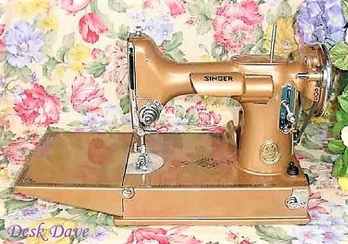 Desk Dave's "VICTORIAN GOLD" Singer Featherweight 221 Sewing Machine | eBay