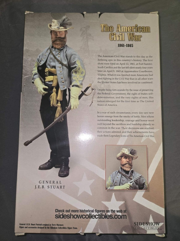 1/6 Scale Civil War Confederate Officer - Jeb Stuart - NIB Sideshow | eBay
