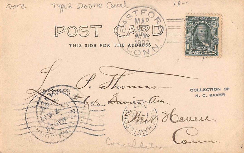 EASTFORD, CT, JACKSON & SUMNER STORE, PEOPLE, RPPC used with Doane ...