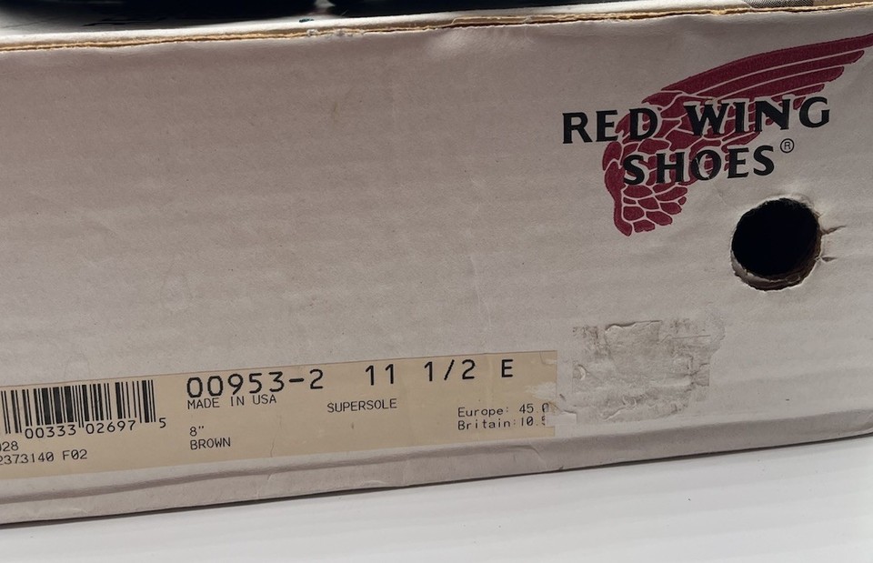 RED WINGS 953 SUPERSOLE 8" ROUND SOFT TOE BOOTS, WORK BOOTS NEW Mens ...