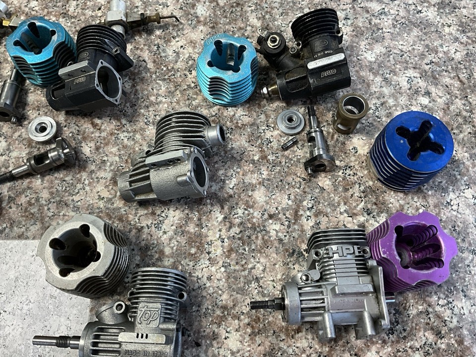 1/10 RC Nitro Engine and Parts Lot - Novarossi, O.S., HPI - Vintage ...
