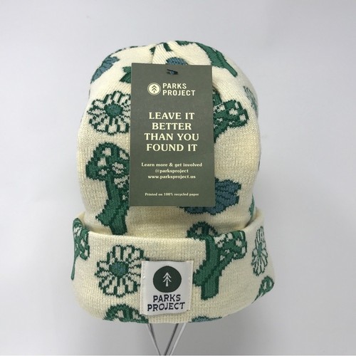 Parks Project Power to the Parks Shrooms Beanie, Unisex OS - Cream ...