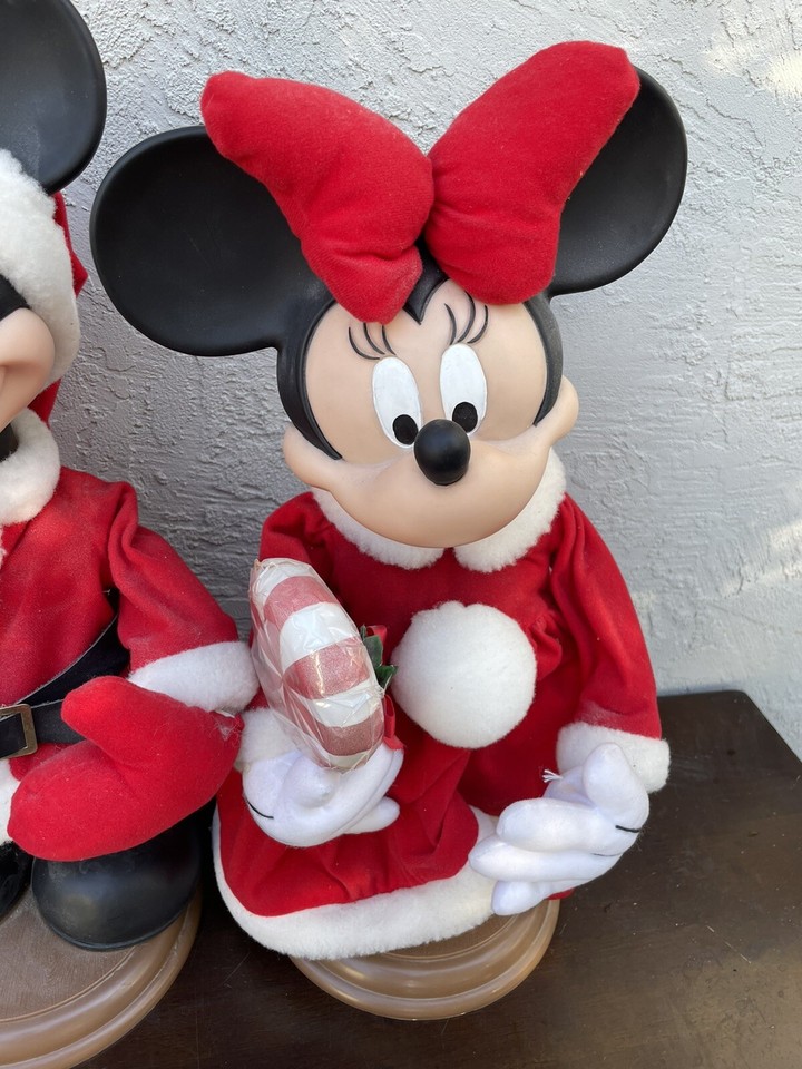 Disney Unlimited Santa's Best Christmas Mickey Minnie Mouse Animatronic ...