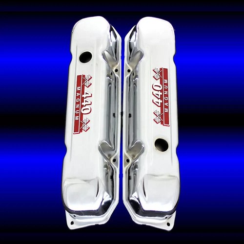 Valve Covers For 440 Mσpar Dodge Engines 440 Magnum Emblems Chrome | eBay