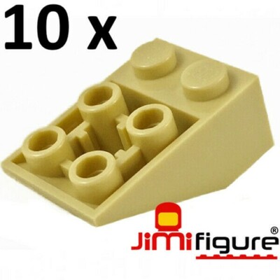 NEW 10 x LEGO Inverted Slope 33 Degree 3x2 Tan 3747b Roof Tile Brick ...