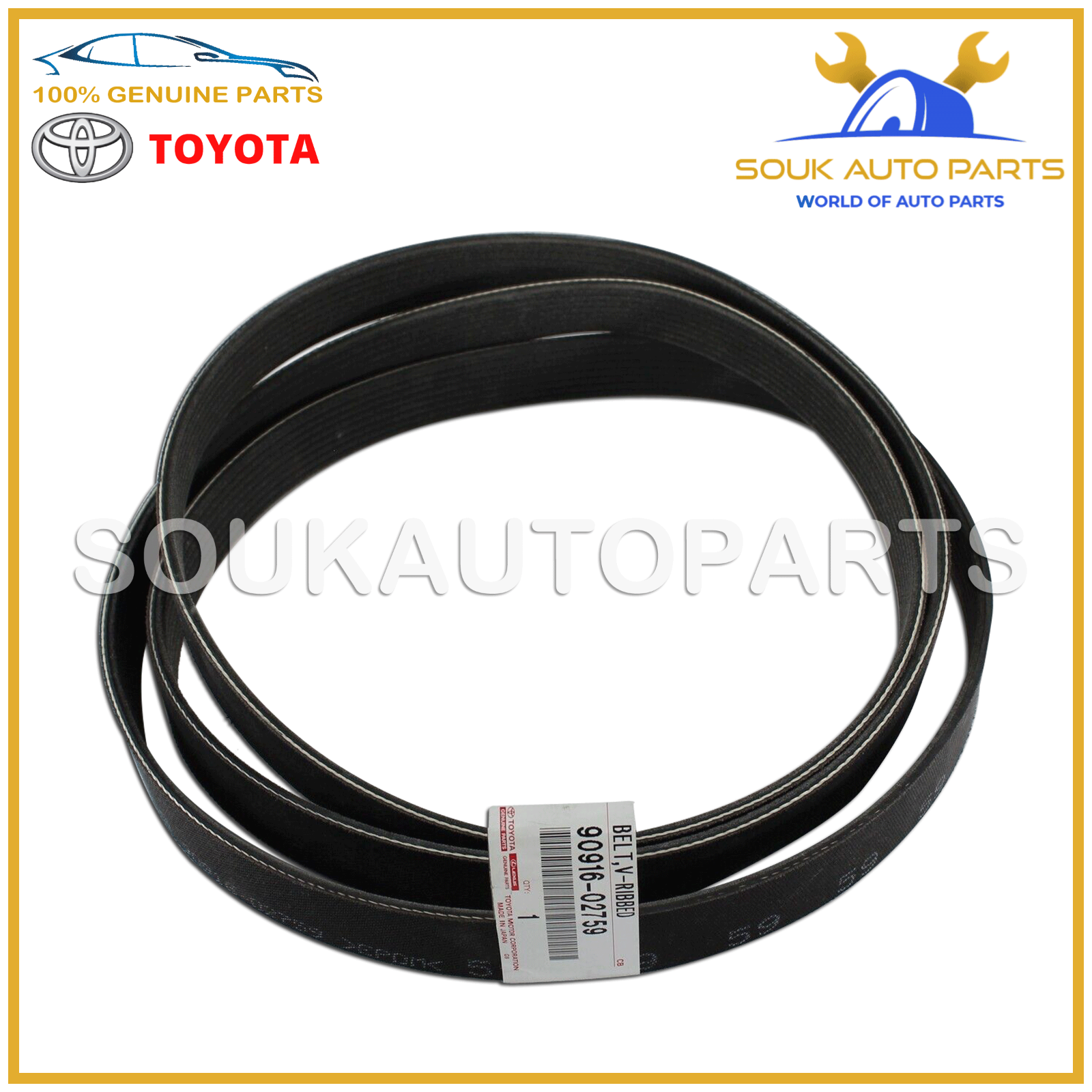 90916-02759 Genuine Toyota BELT V-RIBBED 9091602759 LC TUNDRA LEXUS ...