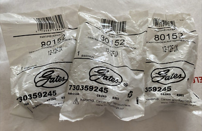 (3) Gates Power Crimp #12-12FJX Swivel Crimp Straight Hose Fitting | eBay