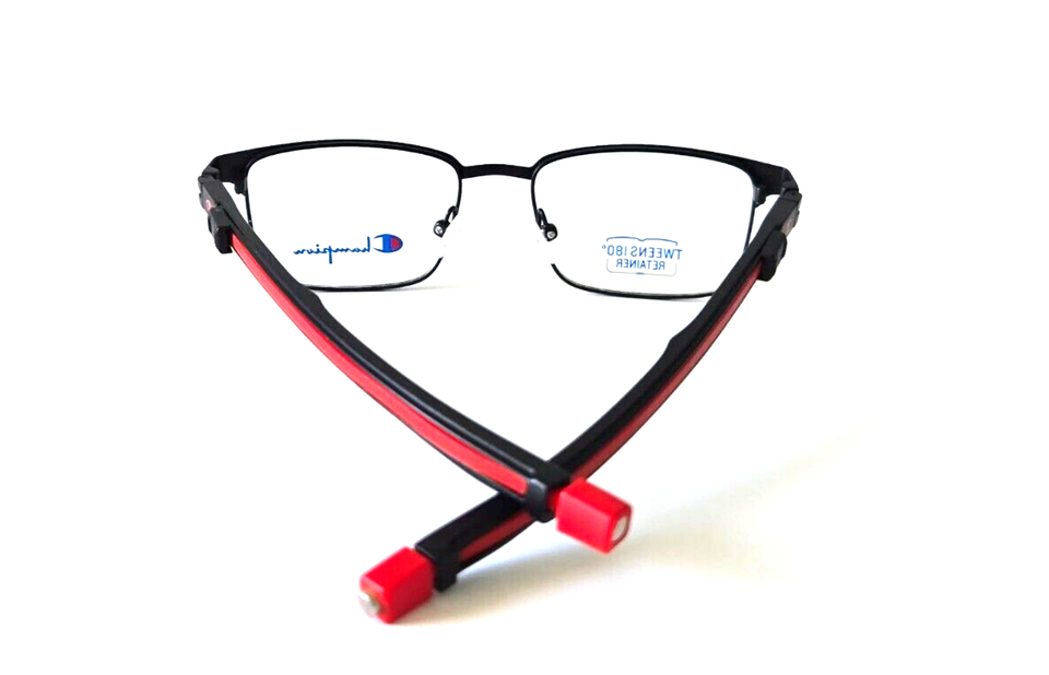 CHAMPION CATCH C01 BOY'S MATTE BLACK-RED FULL RIM EYEGLASSES FRAME 47 ...