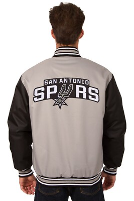 NBA San Antonio Spurs Jackets Poly Twill Jacket Patch Logos JH Design ...