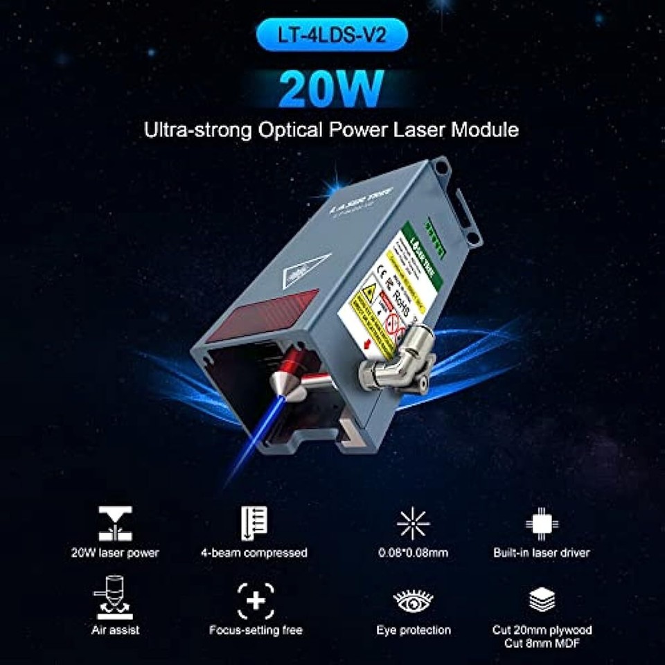 LASER TREE 20W Optical Power Laser Module for Most Engraver Laser ...