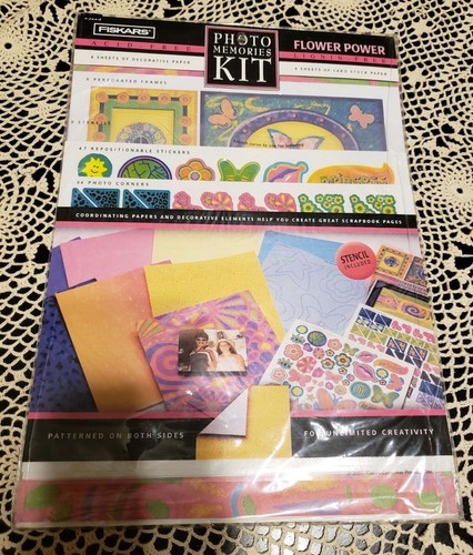NEW NIP Fiskars Photo Memories Kit Scrapbooking Flower Power Kit ...