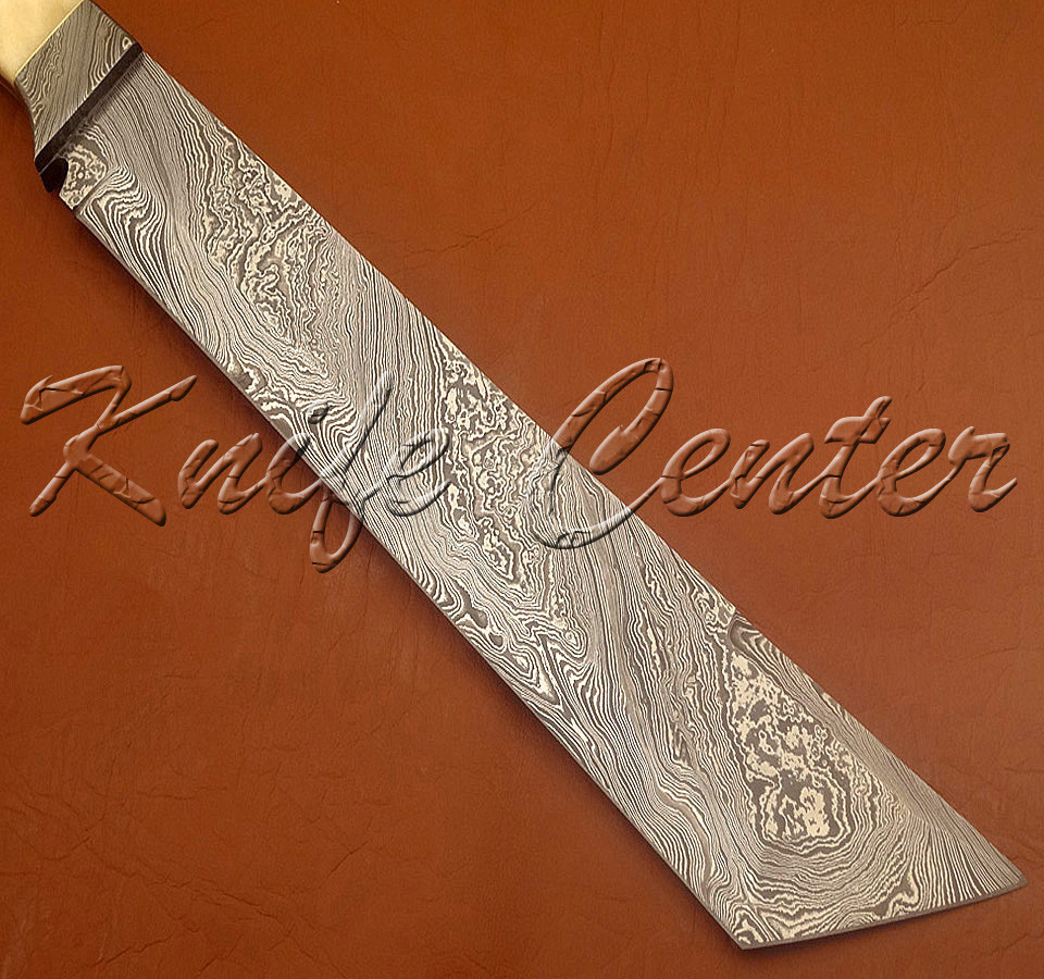 BEAUTIFUL CUSTOM HAND MADE DAMASCUS STEEL TANTO BOWIE | HUNTING SWORD ...
