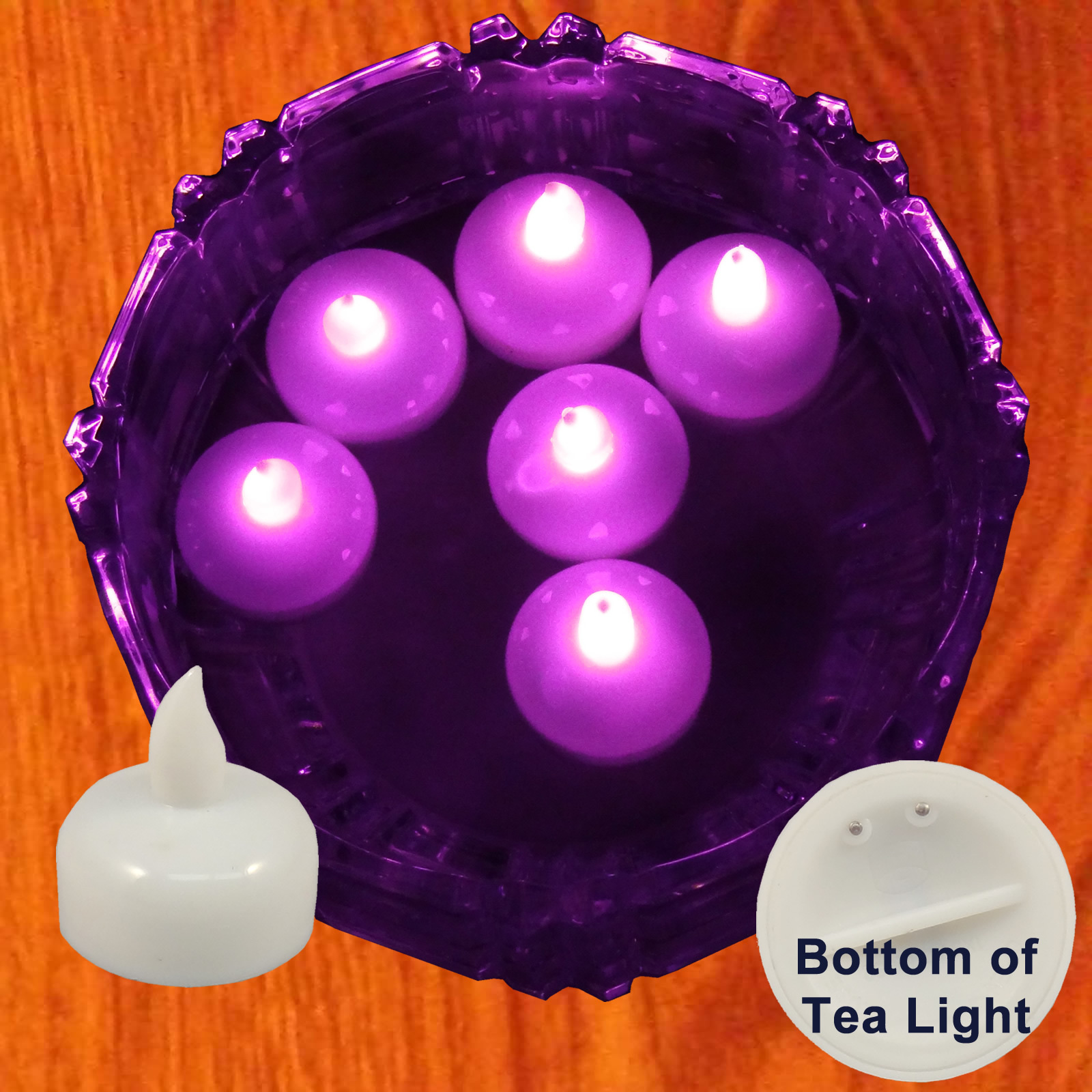 12 Flameless Floating LED tealight Battery operated Candle Pink tea ...