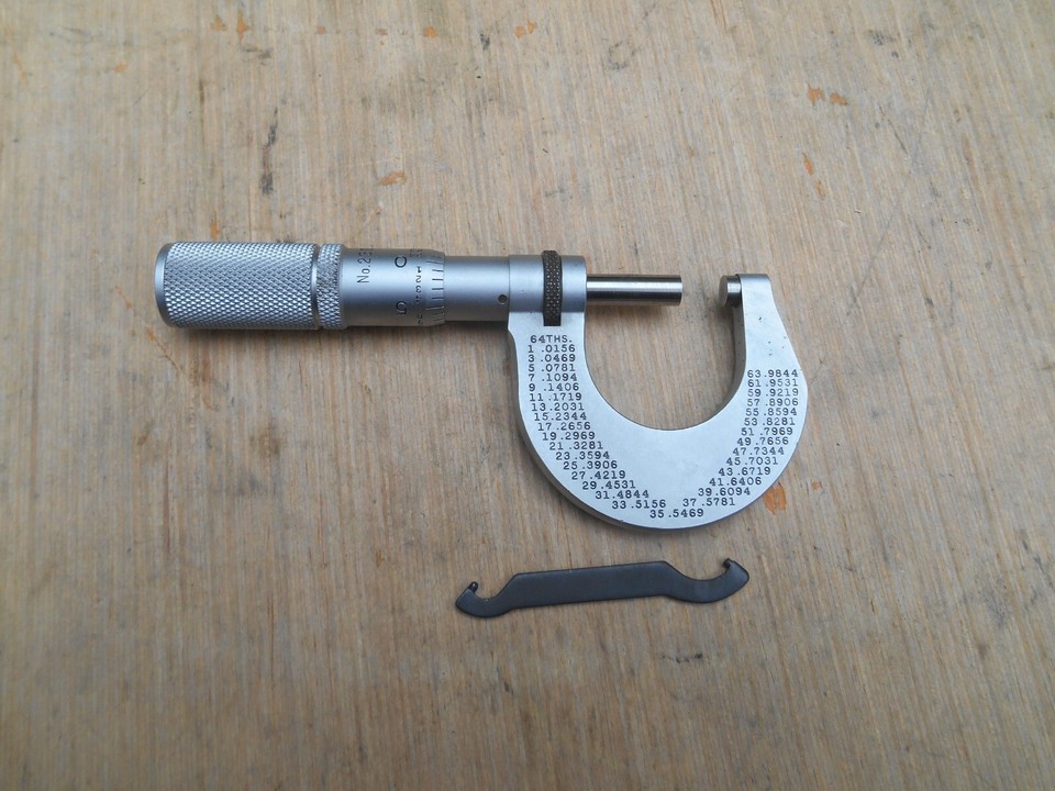 Starrett No. 230 0-1" micrometer, .001" with wrench, USA | eBay