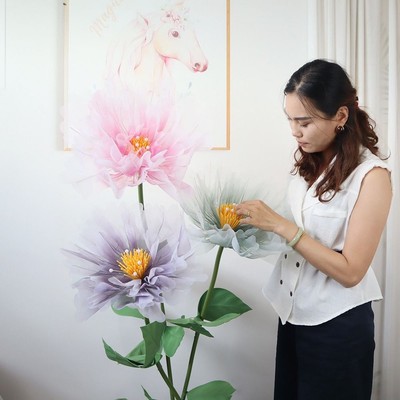 40/50cm Large Flower Head Outdoor Fake Flowers Home Party Decoration ...