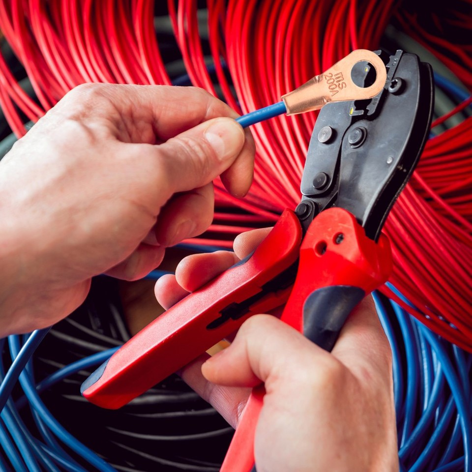 6pcs Crimp Tubes Wire Cap Ring Terminal Kit Battery Cable Ends Eyelets ...