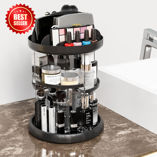 Rotating Make up Organizers for Counter,Adjustable Spinning Organizer ...