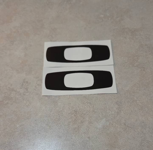 Oakley 3x1.5" pre cut black on clear high quality weather proof sticker ...
