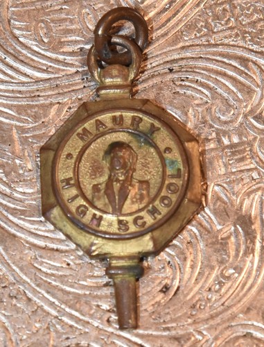 Vintage School Charm Maury High School Keepsake Enamel Lamp Key Norfolk ...