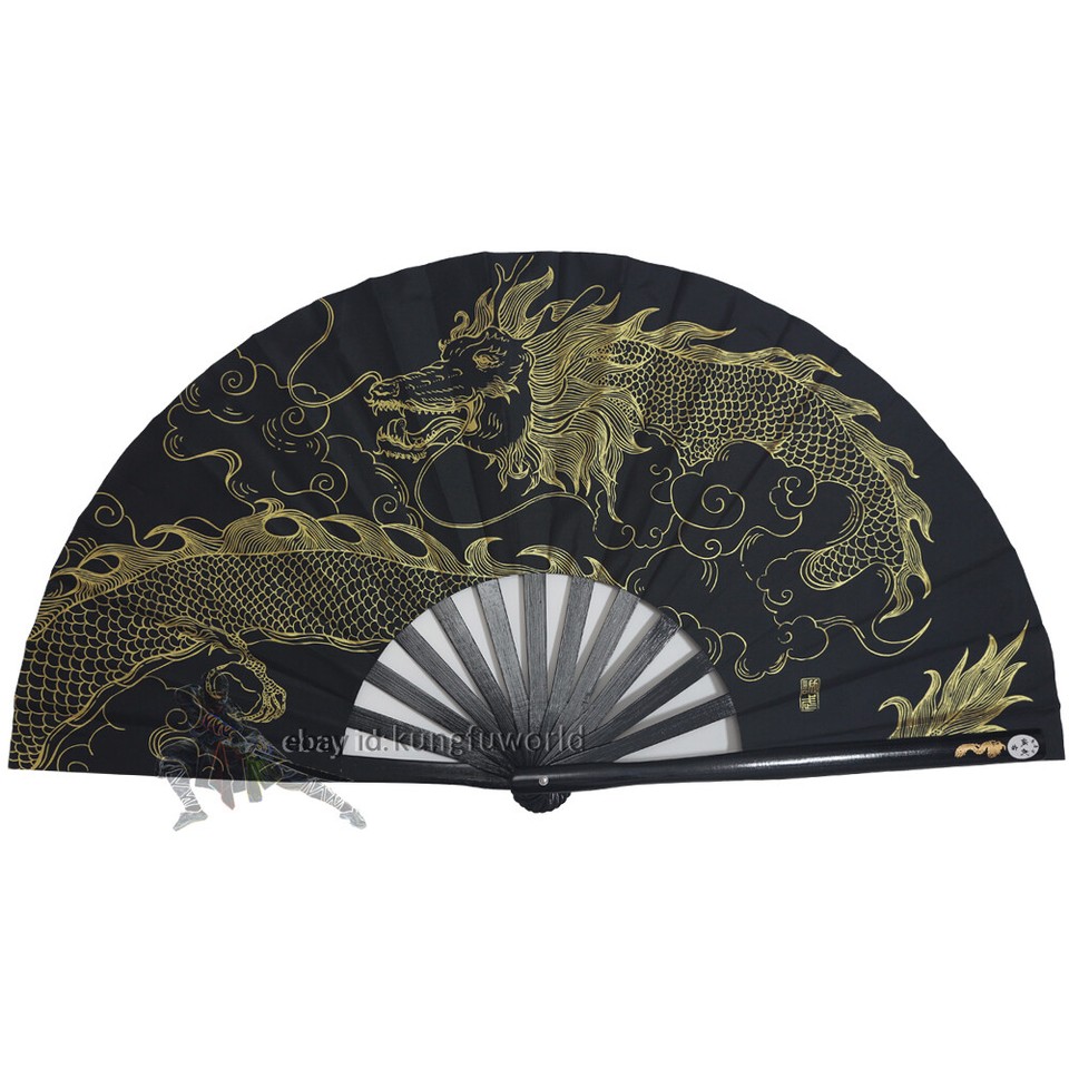 Dragon Chinese Bamboo Tai chi Fan Kung fu Martial arts Wushu Fans High ...