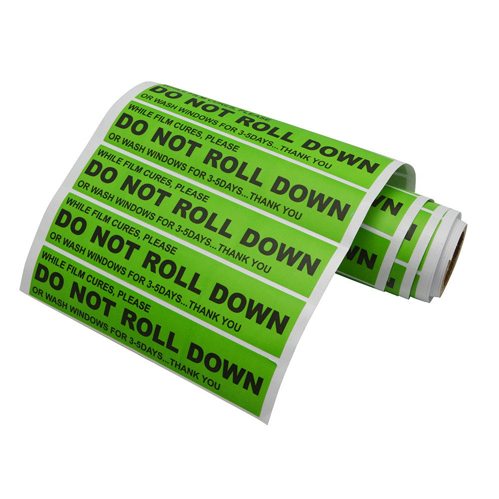 Caution Label for Car Window Tint 100 Pcs DO NOT ROLL DOWN Sticker ...
