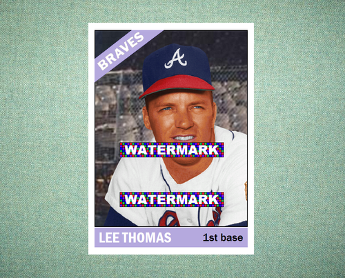 Lee Thomas Atlanta Braves 1966 Style Custom Baseball Art Card | eBay