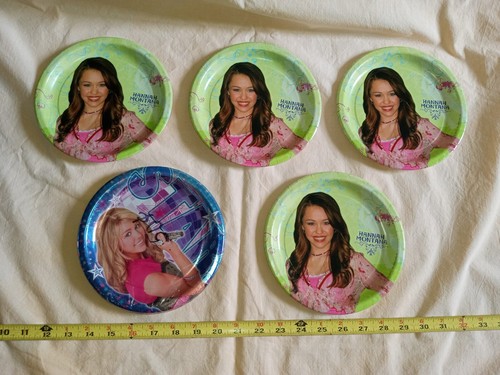 12 hannah montana paper plates, 8 of these are sealed. | eBay