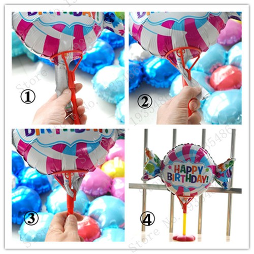 24x Foil Balloon Rods Stick Cup Holder with Cap Party Wedding Party ...
