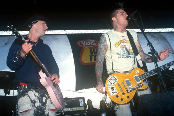 Tim Armstrong and Lars Frederiksen of Rancid perform at the "Vans ...