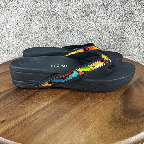 Vionic Pacific High Tide Sandals Women Size 10 Multicolor Platform Flip ...
