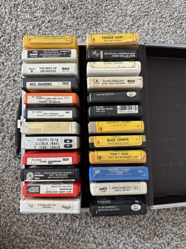 8 Track Tapes in Case, lot of 24, Various Artists and Genres | eBay